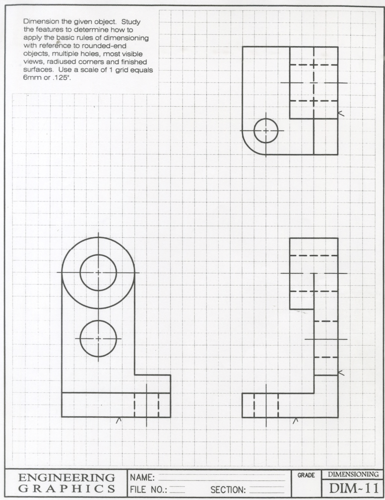 Solved Dimension the given object. Study the features to | Chegg.com