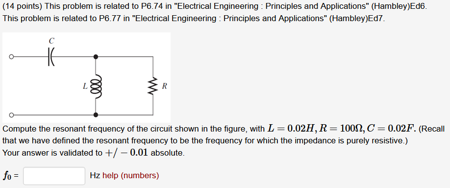Solved (14 points) This problem is related to P6.74 in | Chegg.com