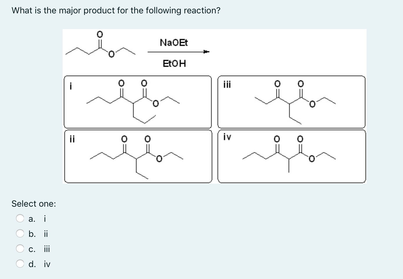 Solved What is the major product for the following reaction? | Chegg.com