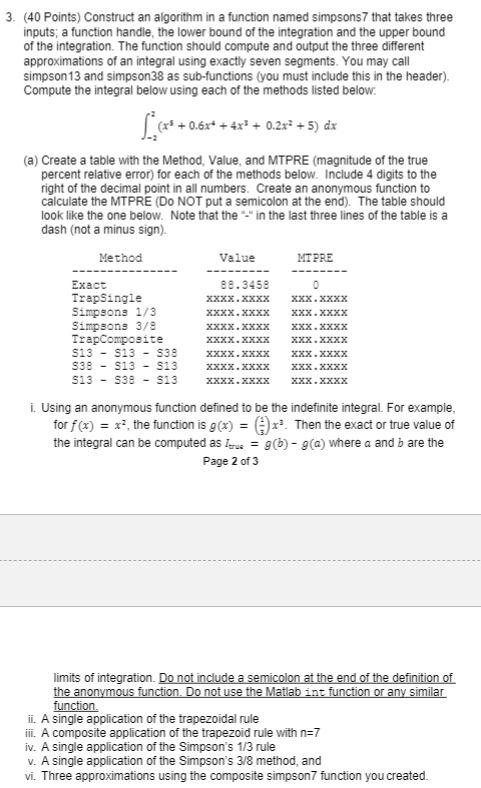 3 40 Points Construct An Algorithm In A Function 0654