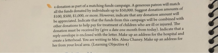 8. Persuasive letter You work for Compton Memorial | Chegg.com