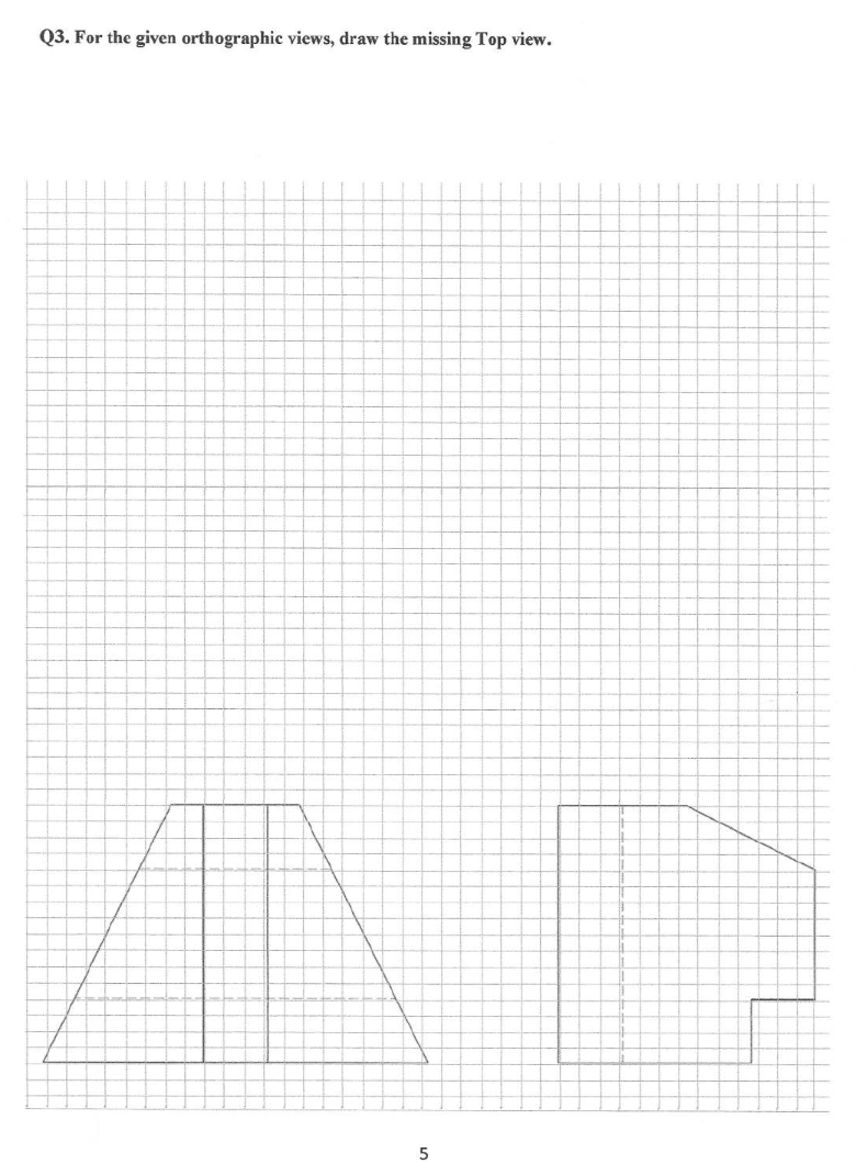 Solved Q3 For The Given Orthographic Views Draw The 
