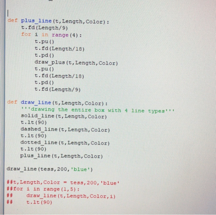 Solved I have this all written and it draws correctly except | Chegg.com
