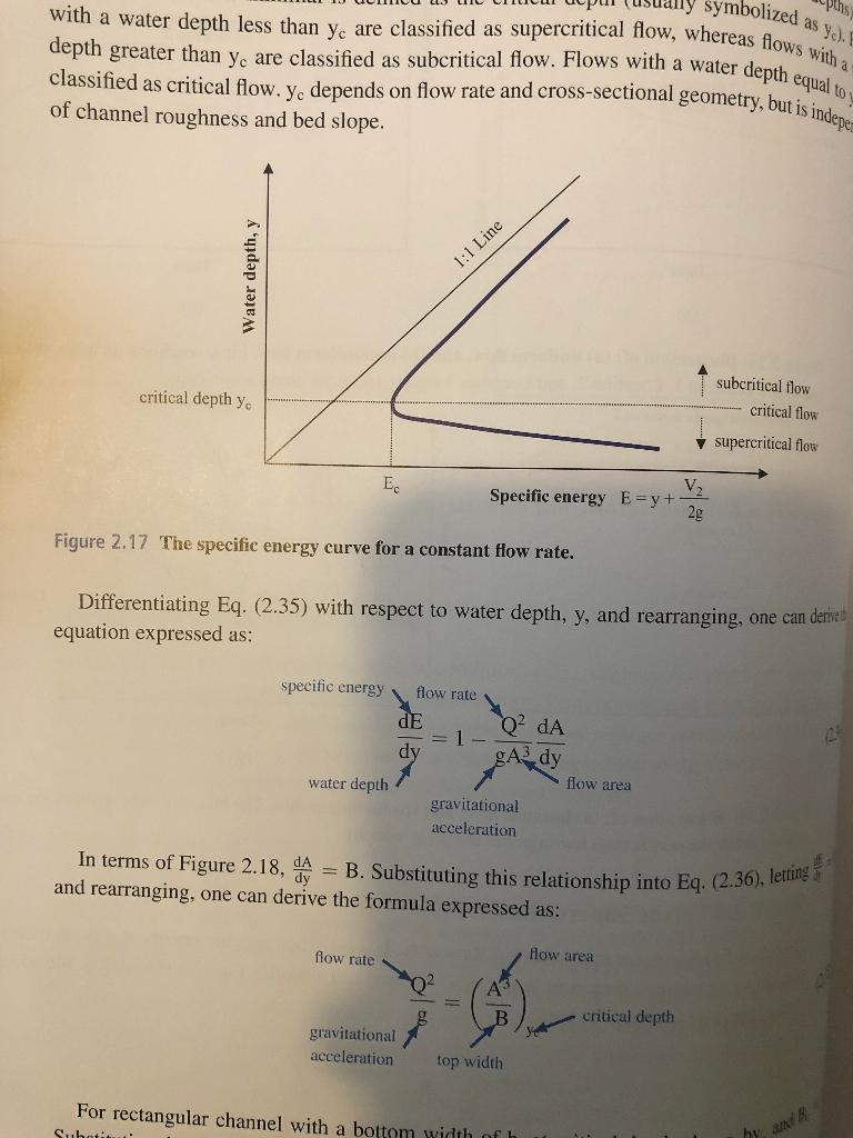 Solved 4. The flow in a triangular channel (side slope 1.5) | Chegg.com