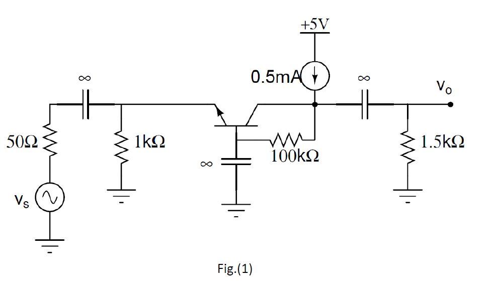 Solved Calculate the input impedance, output impedance, | Chegg.com