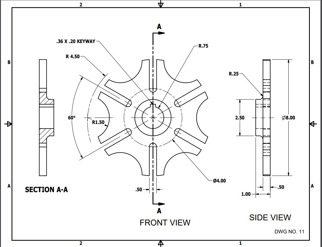 Create the 3D model for each of the drawings shown.In | Chegg.com