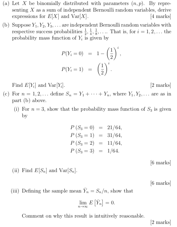 Solved A Let X Be Binomially Distributed With Parameters
