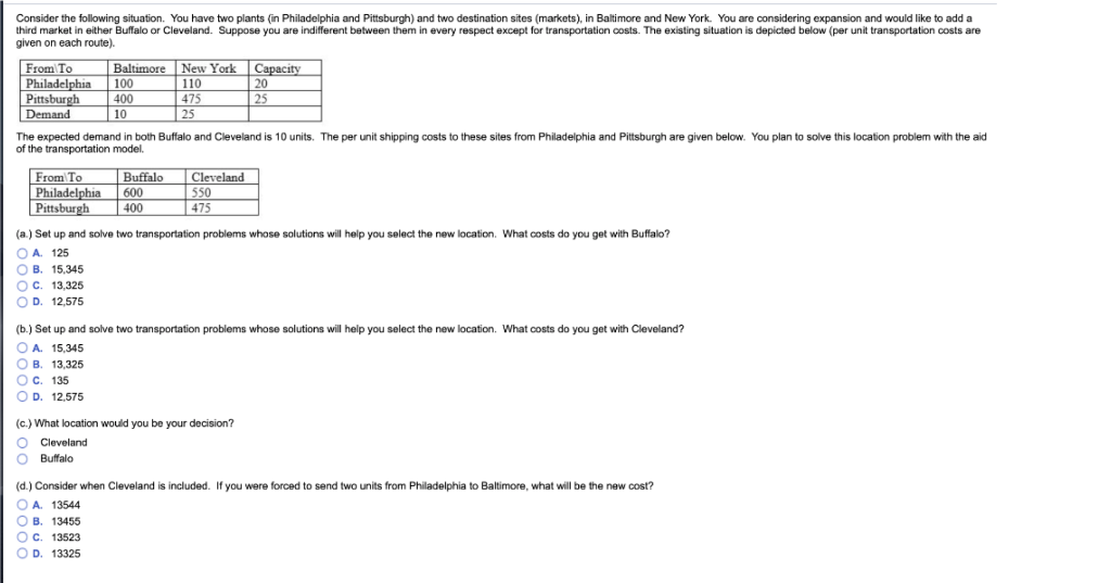 Solved Consider the following situation. You have two plants | Chegg.com