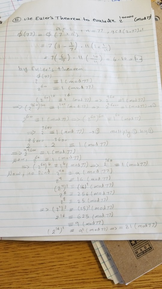 5 use Euler's Theorem to eme rem to evaluate 200000 | Chegg.com
