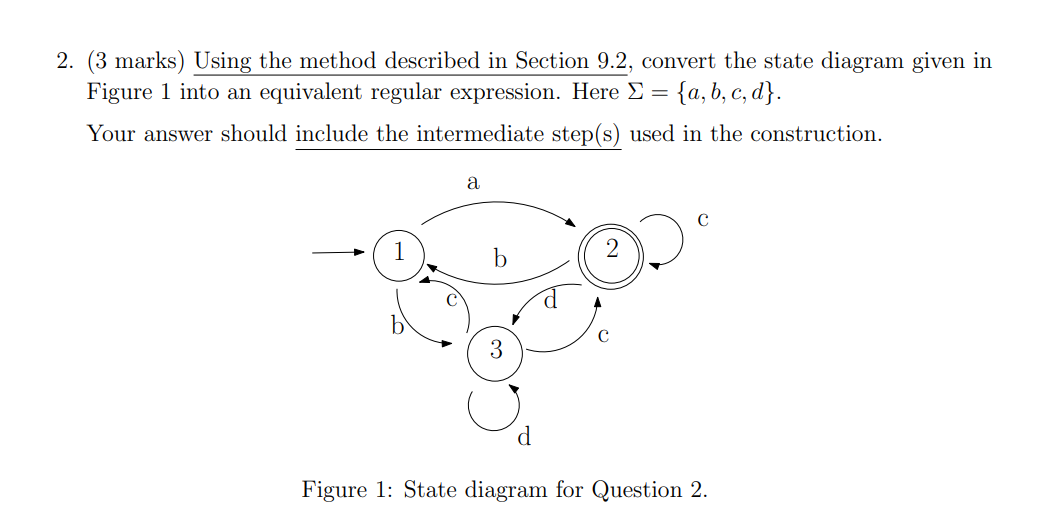 Solved (3 ﻿marks) ﻿Using the method described in Section | Chegg.com