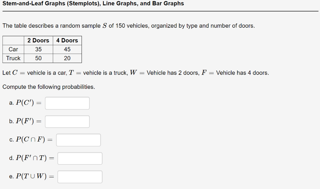 Solved Stem-and-Leaf Graphs (Stemplots), Line Graphs, and | Chegg.com