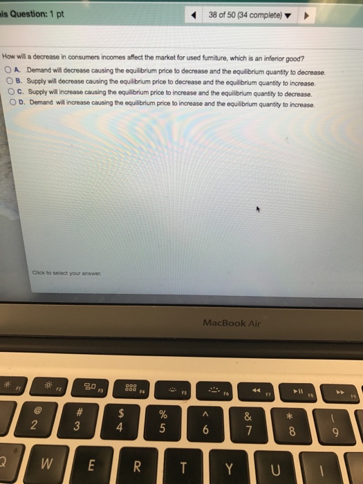 Solved How will a decrease In consumers incomes affect the | Chegg.com