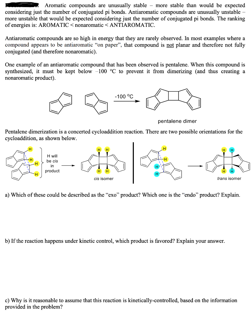 Solved Aromatic compounds are unusually stable - more stable | Chegg.com