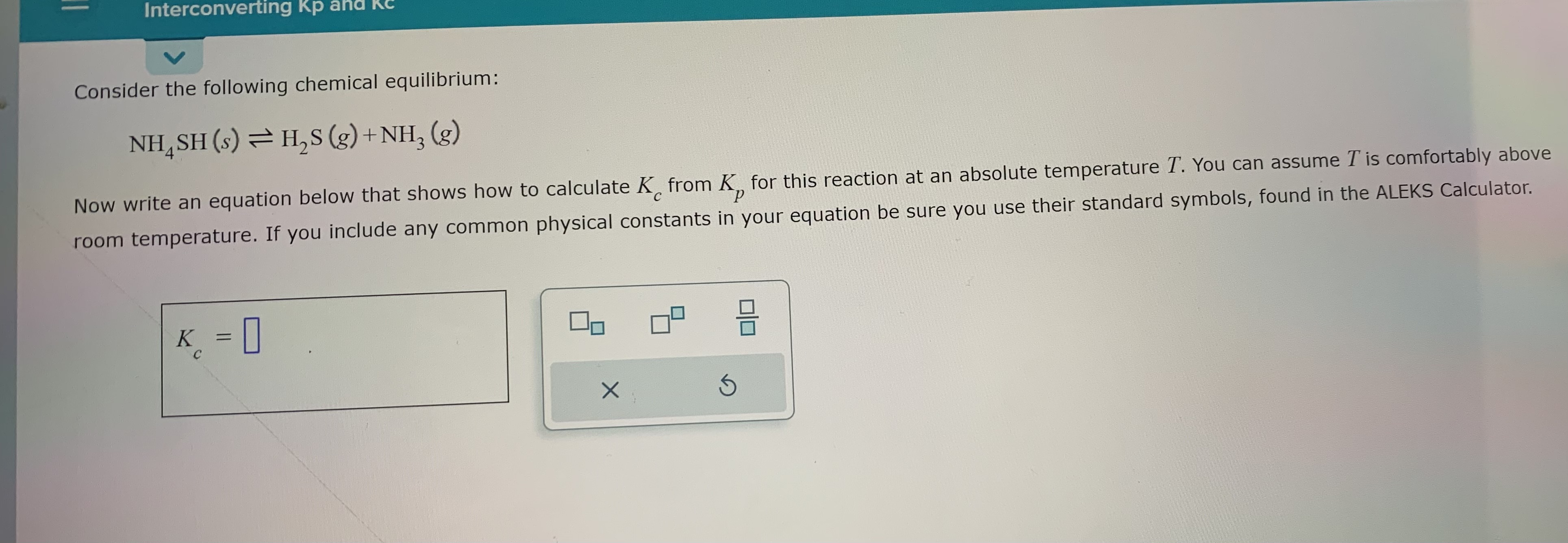 Solved Consider the following chemical equilibrium: | Chegg.com