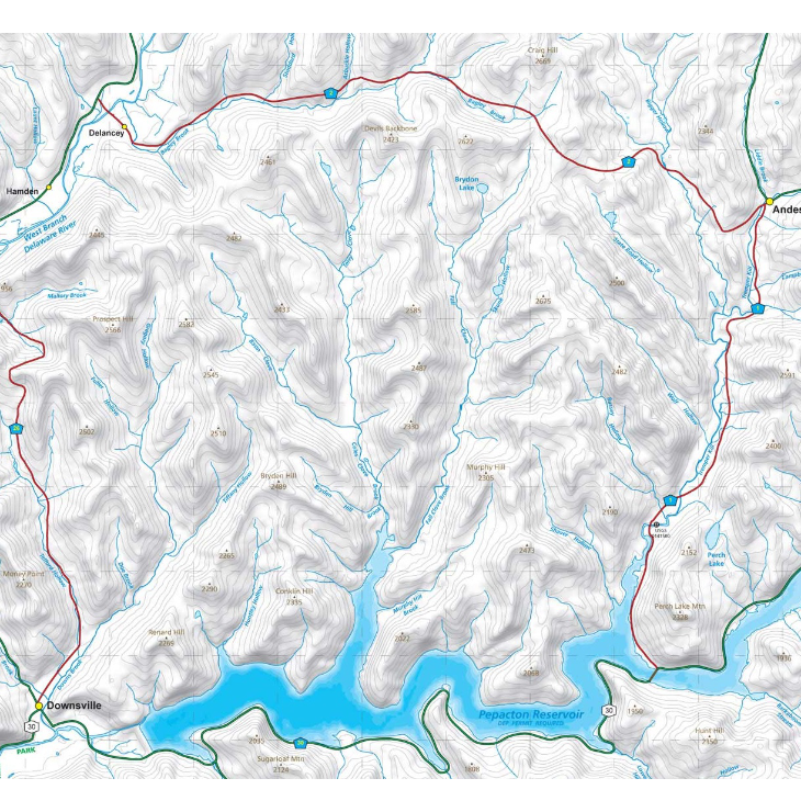 Solved On the topographic map, delineate a watershed. Pick a | Chegg.com