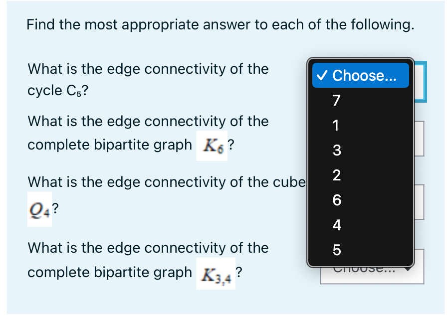 Solved Find the most appropriate answer to each of the | Chegg.com