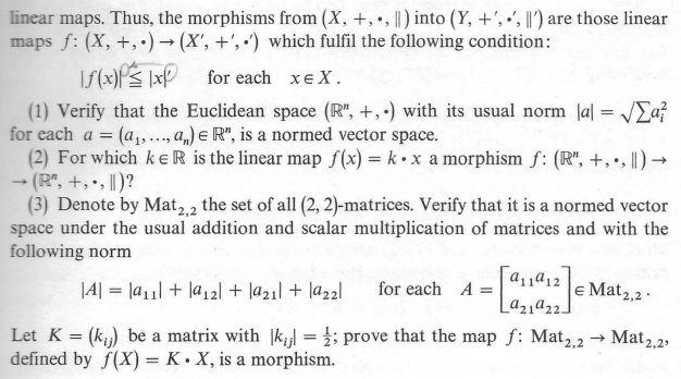 Solved c. Normed vector spaces. Recall that a norm on a | Chegg.com