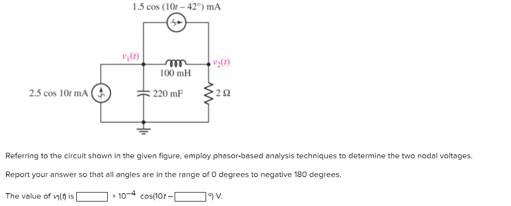 Solved The circuit shown in the given figure is represented | Chegg.com