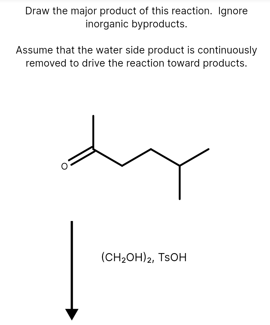 Solved Draw the major product of this reaction. Ignore | Chegg.com