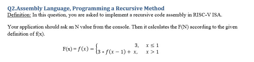 Solved Q2.Assembly Language, Programming a Recursive Method | Chegg.com