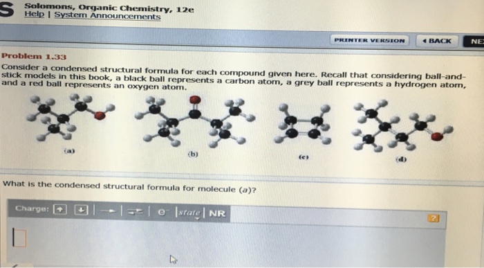 Solved Consider a condensed structural formula for each | Chegg.com