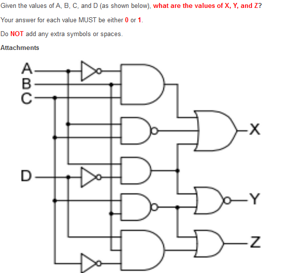 Solved a) When A = 0, B = 1, C = 1, and D = 0 b) When A = 0, | Chegg.com