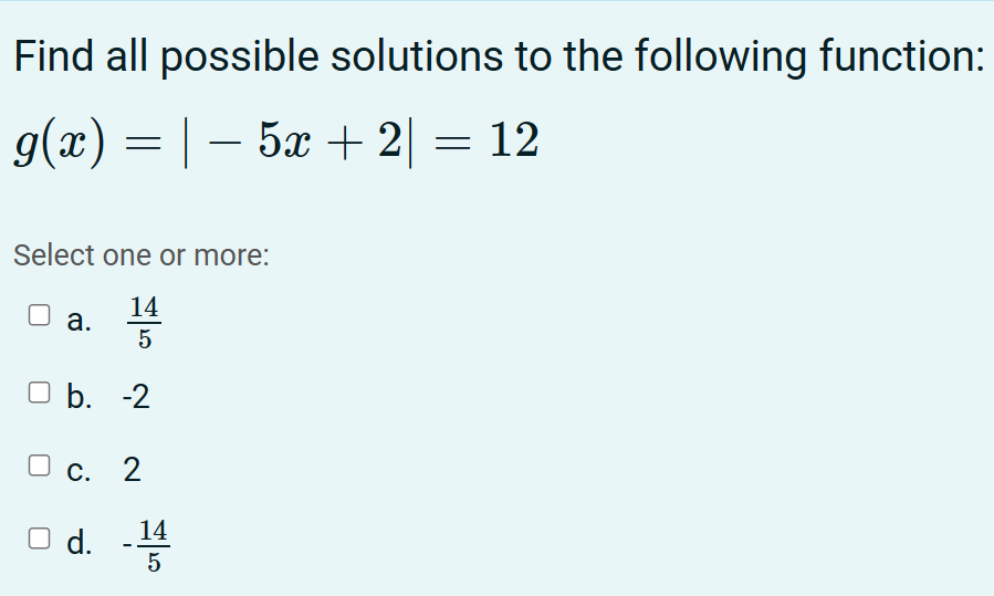 Solved Find all possible solutions to the following | Chegg.com