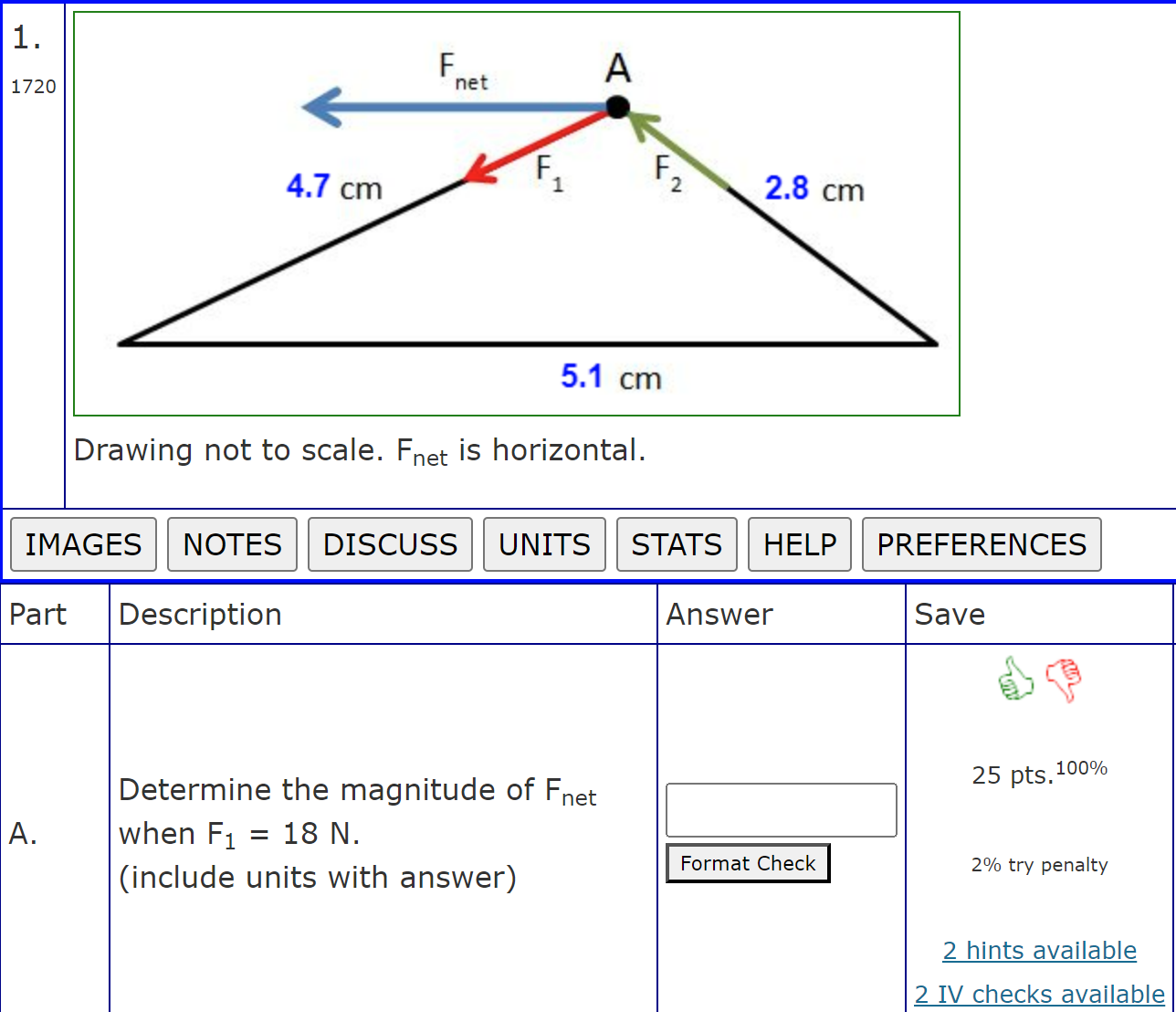 Solved Drawing not to scale. Fnet is horizontal. | Chegg.com