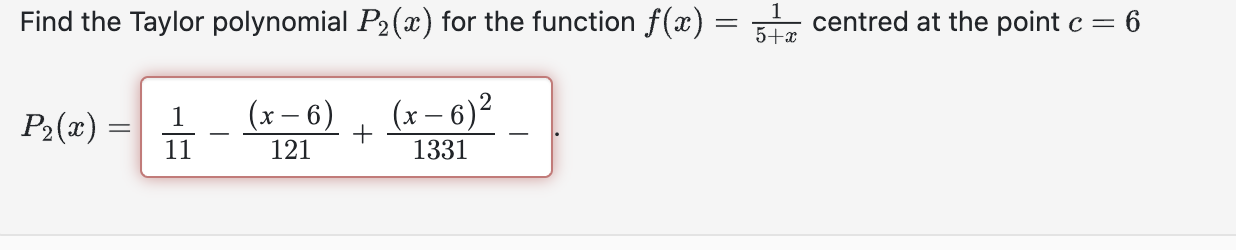 Solved Find the Taylor polynomial P2(x) for the function | Chegg.com