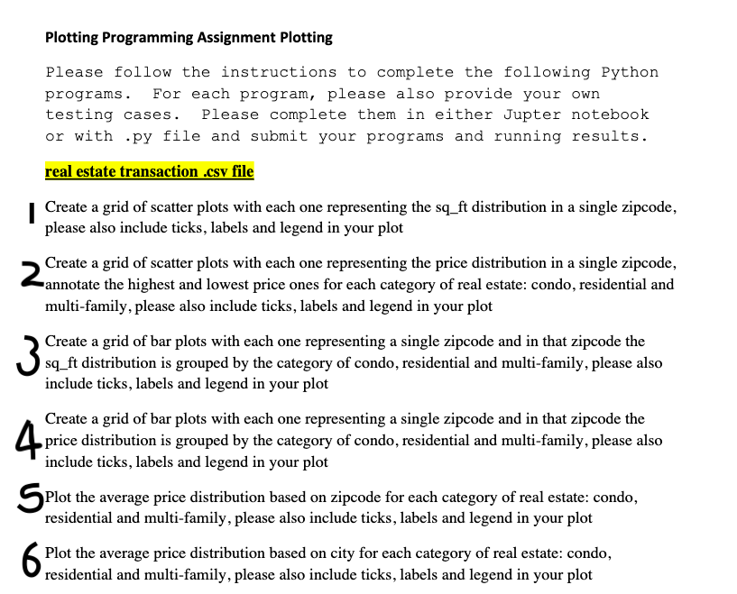 Solved Plotting Programming Assignment Plotting Please | Chegg.com