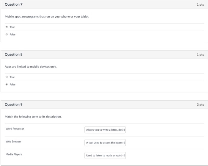 Solved 1 pts Question 1 Applications software is the most | Chegg.com