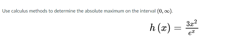 Solved Use calculus methods to determine the absolute | Chegg.com