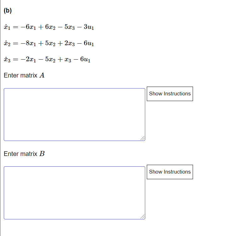 Solved For each of the following input-state systems, with | Chegg.com