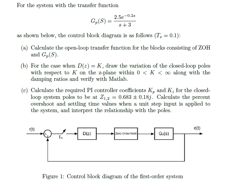 Solved For the system with the transfer | Chegg.com
