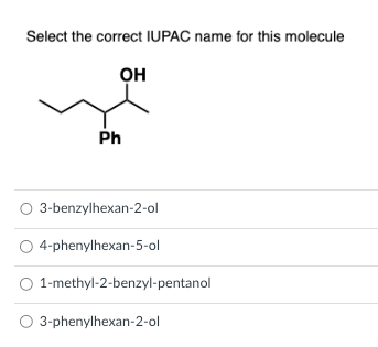 Solved Select the correct IUPAC name for this molecule | Chegg.com