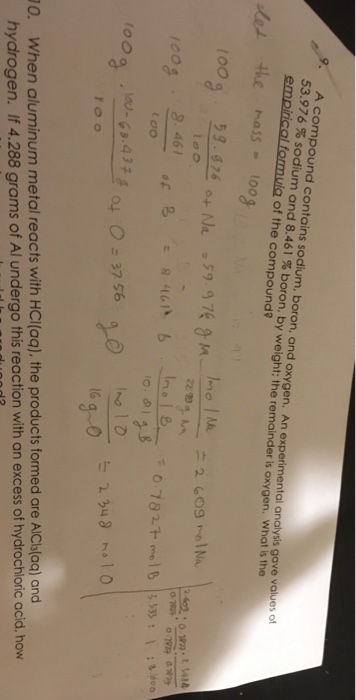 Solved What is the empirical formula? The answer key from my | Chegg.com