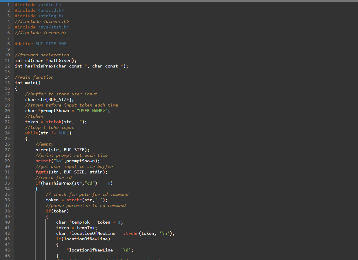 Solved Add a new built-in cd command that accepts one | Chegg.com