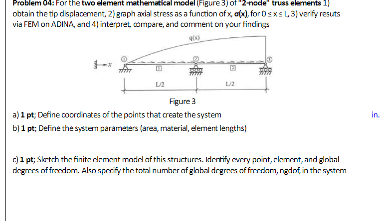 Problem 04: For the two element mathematical model | Chegg.com