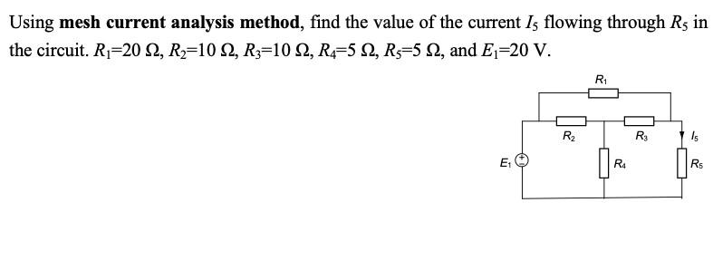 Solved Using mesh current analysis method, find the value of | Chegg.com
