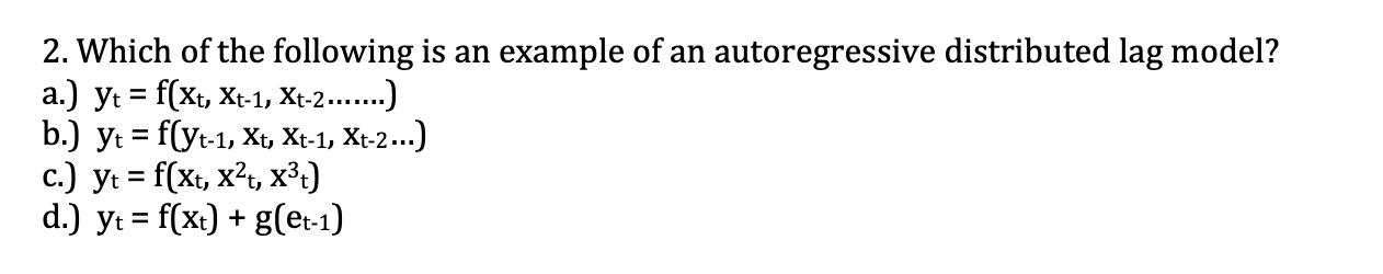 2. Which of the following is an example of an | Chegg.com
