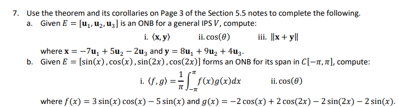 Solved 7. Use the theorem and its corollaries on Page 3 of | Chegg.com