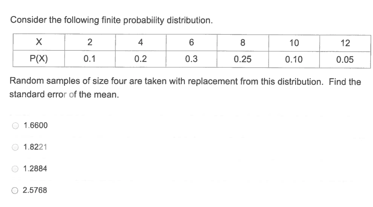 Solved Consider the following finite probability | Chegg.com