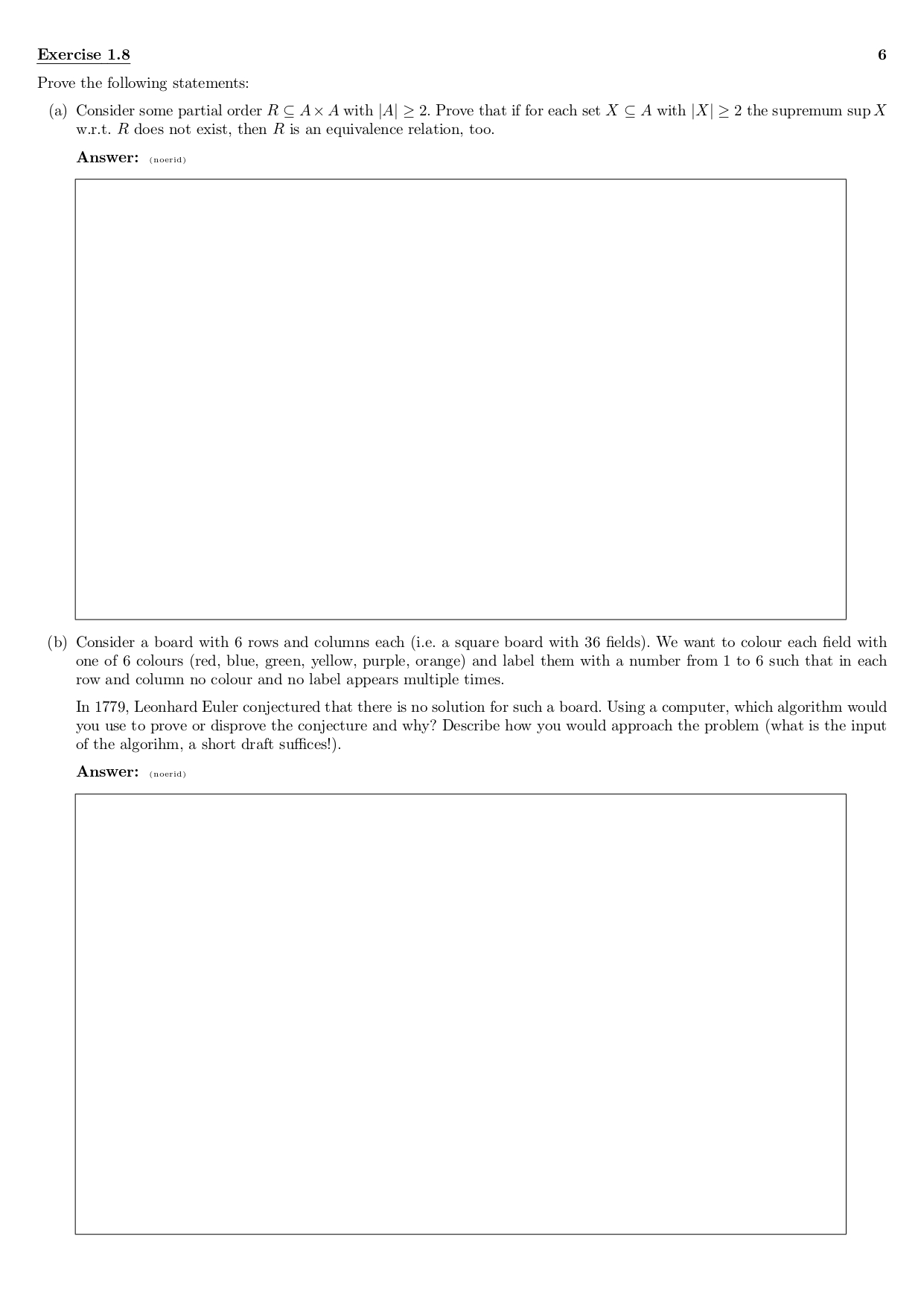 Solved Exercise 1.86Prove the following statements:(a) | Chegg.com