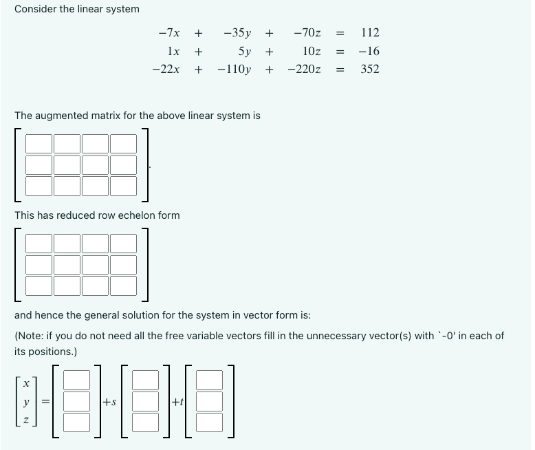 Solved Consider the linear system | Chegg.com