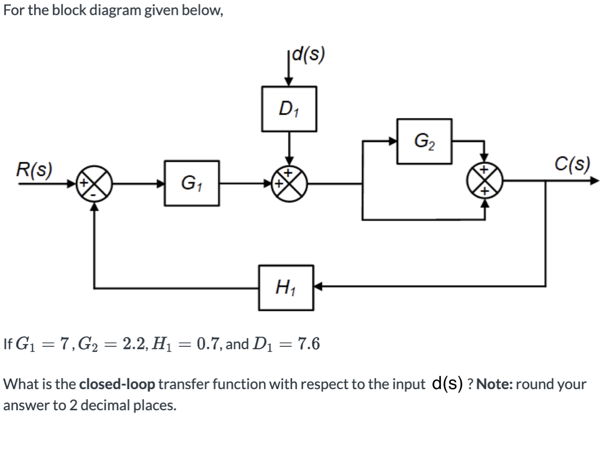 Solved For the block diagram given below, If | Chegg.com