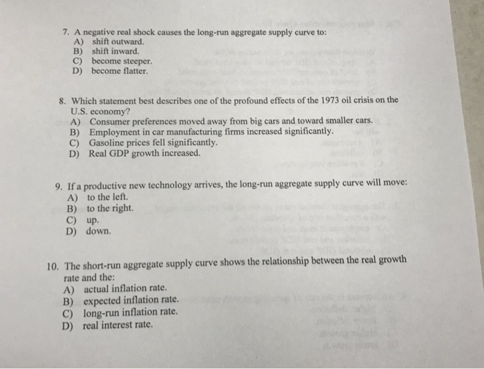 Solved 1. Business fluctuations are fluctuations in the: A) | Chegg.com