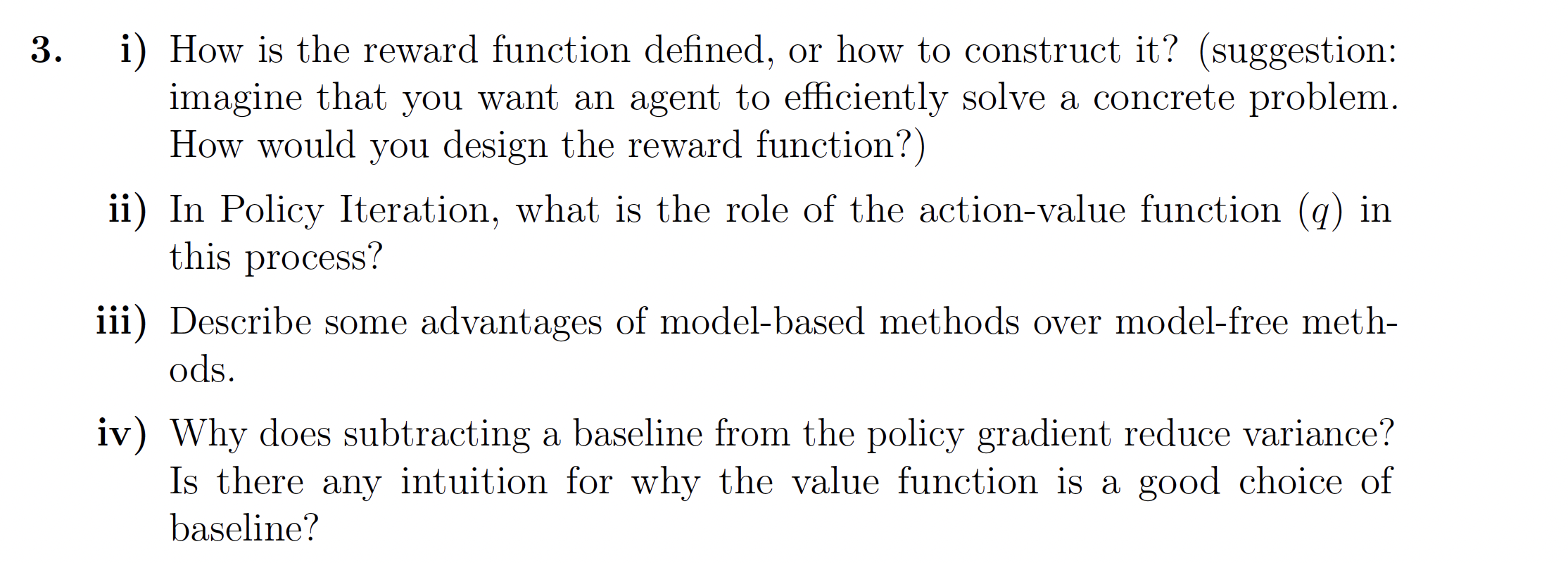 Solved 3. i) How is the reward function defined, or how to | Chegg.com