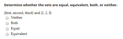 Solved Determine whether the sets are equal, equivalent, | Chegg.com