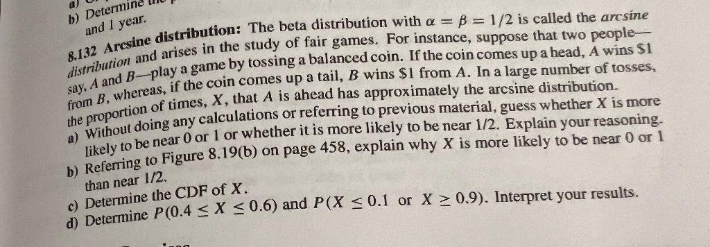 distribution and arises in the study of fair games. | Chegg.com