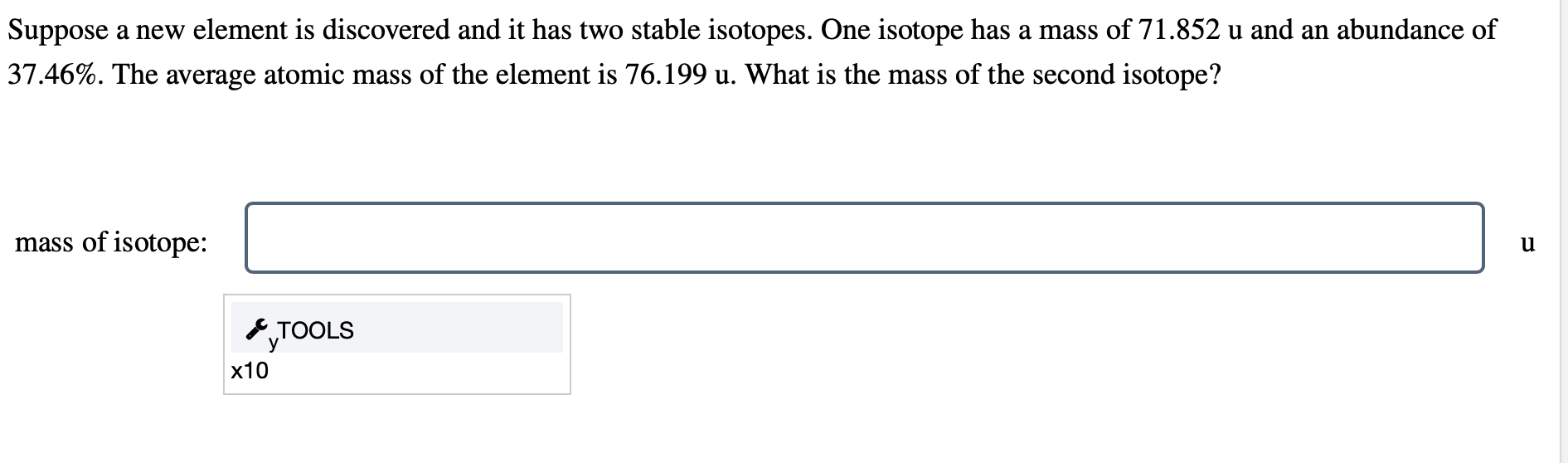 Solved Suppose a new element is discovered and it has two | Chegg.com